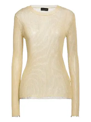 ROBERTO COLLINA ROBERTO COLLINA Knitted Lamé Sweater Beige