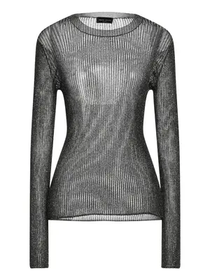 ROBERTO COLLINA ROBERTO COLLINA Knitted Lamé Sweater Black