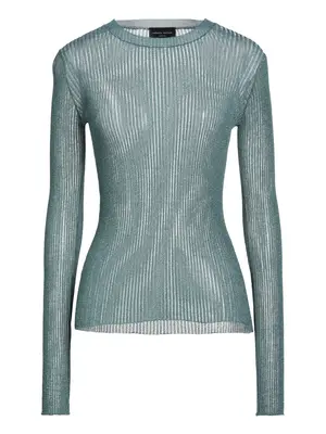 ROBERTO COLLINA ROBERTO COLLINA Knitted Lamé Sweater Deep Jade