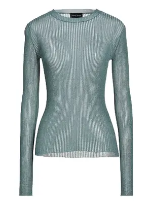 ROBERTO COLLINA ROBERTO COLLINA Knitted Lamé Sweater Green