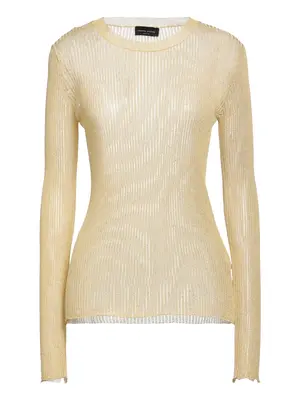 ROBERTO COLLINA ROBERTO COLLINA Knitted Lamé Sweater Sand