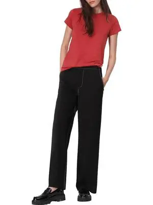 Rag & Bone The Slub Short Sleeve Tee Red