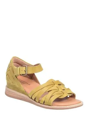 COMFORTIVA Marina Strappy Wedge Sandals - Citron