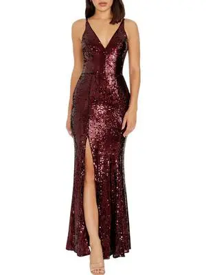 Dress The Population Dress The Population Iris Sequin Gown Port