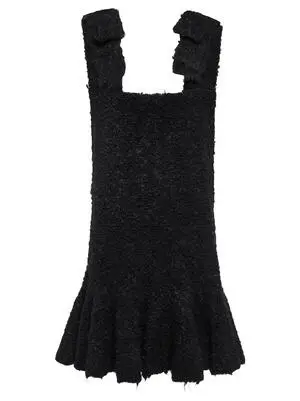 JIL SANDER Mohair-blend Bouclé Minidress - Black