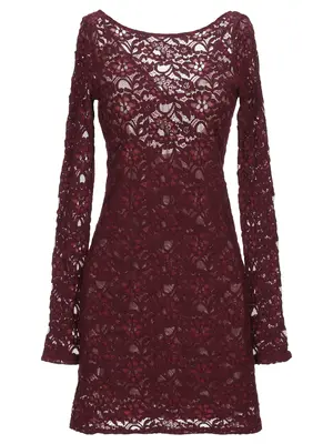 CYCLE CYCLE Mini Flared Dress Burgundy