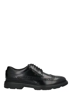 Hogan Lace-up Soft Leather Shoes - Black