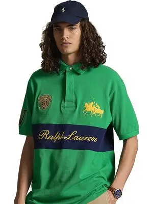 Ralph Lauren Crest Mesh Polo Shirt - Stafford Green/newport Navy