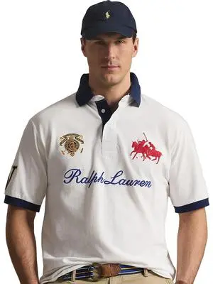 Ralph Lauren Crest Mesh Polo Shirt - White