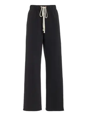 LES TIEN Classic Cotton Fleece Sweatpants - Black