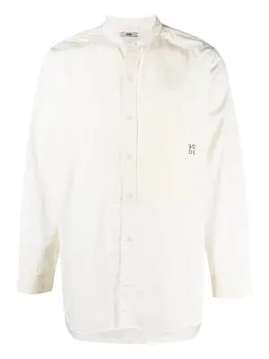BODE Logo-embroidered Collarless Shirt