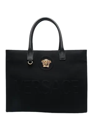 Versace La Medusa Large Tote Bag - Black