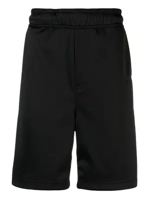 LANVIN Logo-embroidered Track Shorts - Black