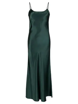 Voz Liquid Silk Slip Dress - Green