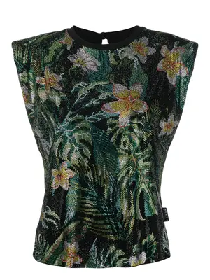 PHILIPP PLEIN Philipp Plein Floral-Print Tank Top