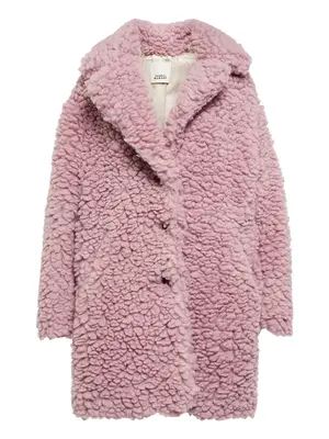 Isabel Marant Sabrinega Teddy Coat - Pink