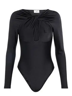 Coperni Twisted Cutout Jersey Bodysuit - Black