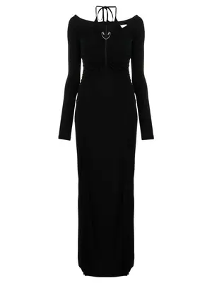DION LEE Mobious Slit Gown - Black
