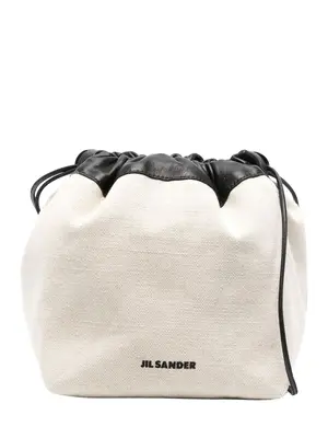 JIL SANDER Logo-print Bucket Bag - Neutrals