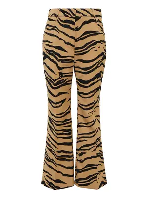 Stella McCartney Tiger-print Flared Pants - Multicoloured