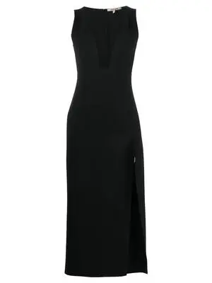 Roberto Cavalli V-neck Side-slit Dress - Black