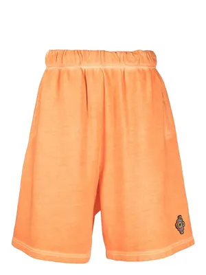 COUNTY OF MILAN Marcelo Burlon Logo Patch Shorts - Orange
