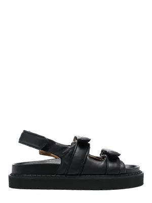 Isabel Marant Madee Leather Slingback Sandals - Black