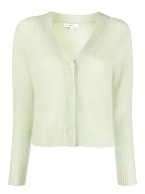VINCE Vince Ribbed-Knit V-Neck Cardigan