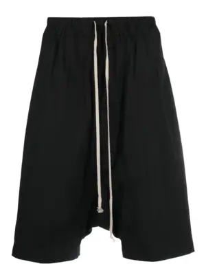 Rick Owens Drop-crotch Bermuda Shorts - Black