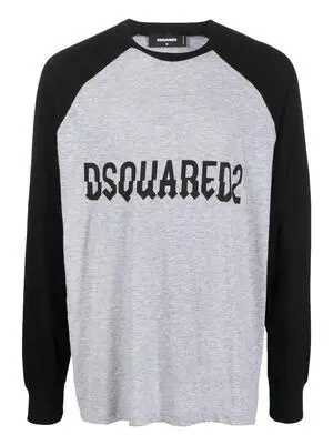 Dsquared2 Logo-print Long-sleeve T-shirt - Grey
