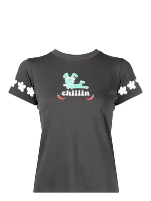 Natasha Zinko Chillin Graphic-print T-shirt - Grey