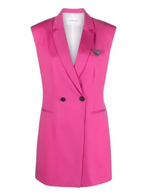 Fabiana Filippi Sleeveless Merino Wool Blazer - Pink