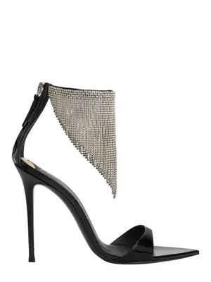 GIUSEPPE ZANOTTI Intriigo 105mm Crystal Sandals - Black