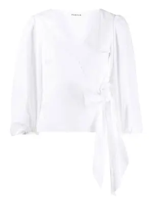 P.A.R.O.S.H P.A.R.O.S.H. Side-Tie Crop-Sleeve Blouse
