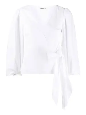 P.A.R.O.S.H P.A.R.O.S.H. Side-Tie Crop-Sleeve Blouse