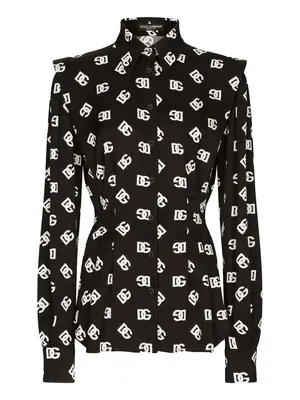 Dolce & Gabbana Stretch-silk Shirt - Black