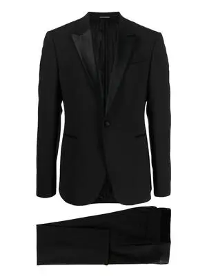 Emporio Armani Single-breasted Suit - Black