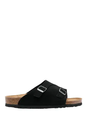 BIRKENSTOCK Zürich Suede Sandals - Black