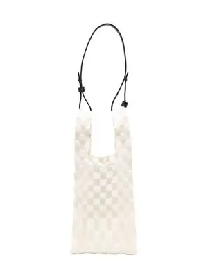LASTFRAME Interwoven Sheer Tote Bag - White