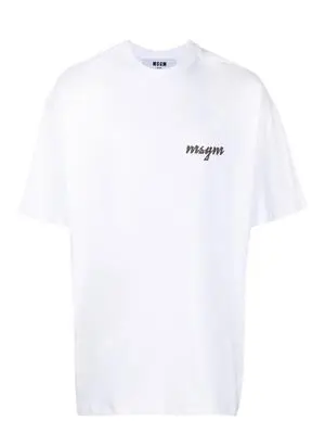 MSGM Logo-print T-shirt - White