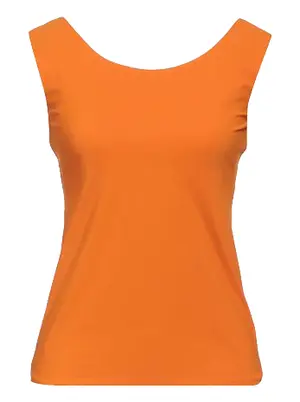 Chiara Boni La Petite Robe CHIARA BONI LA PETITE ROBE Synthetic Jersey Top Orange