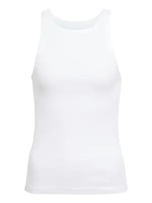 NILI LOTAN Jennifer Rib-knit Tank Top - White