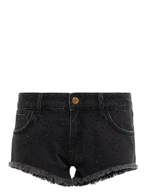 Blumarine Low-rise Denim Shorts - Black