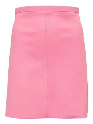 Stouls Lucie Leather Mini Skirt - Orange