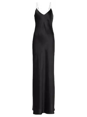 NILI LOTAN Silk Maxi Dress - Black