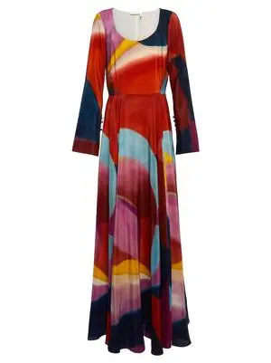 Chloé Printed Silk Maxi Dress - Multicoloured