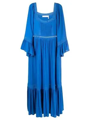 See By Chloé Square-neck Midi Dress - Blue