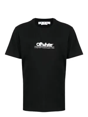 Off-White Logo-embroidered T-shirt - Black