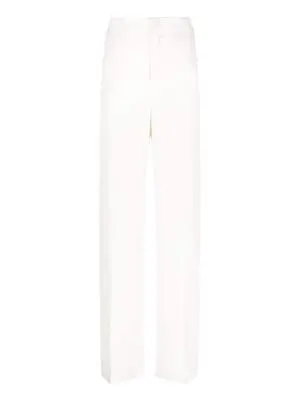 Andamane Straight-leg High-waisted Trousers - White