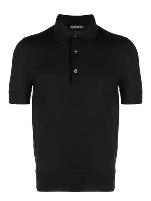 TOM FORD Cashmere Short-sleeve Polo Shirt